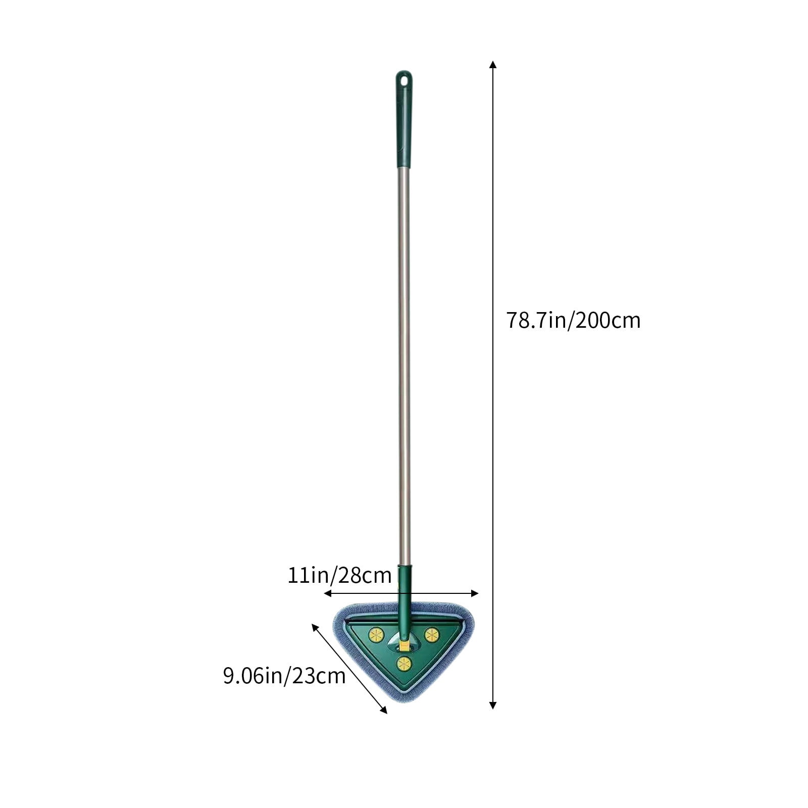 HOARBOEG 78.7in Triangle Shape Flat Mop Multi Functional Dust Removal ...