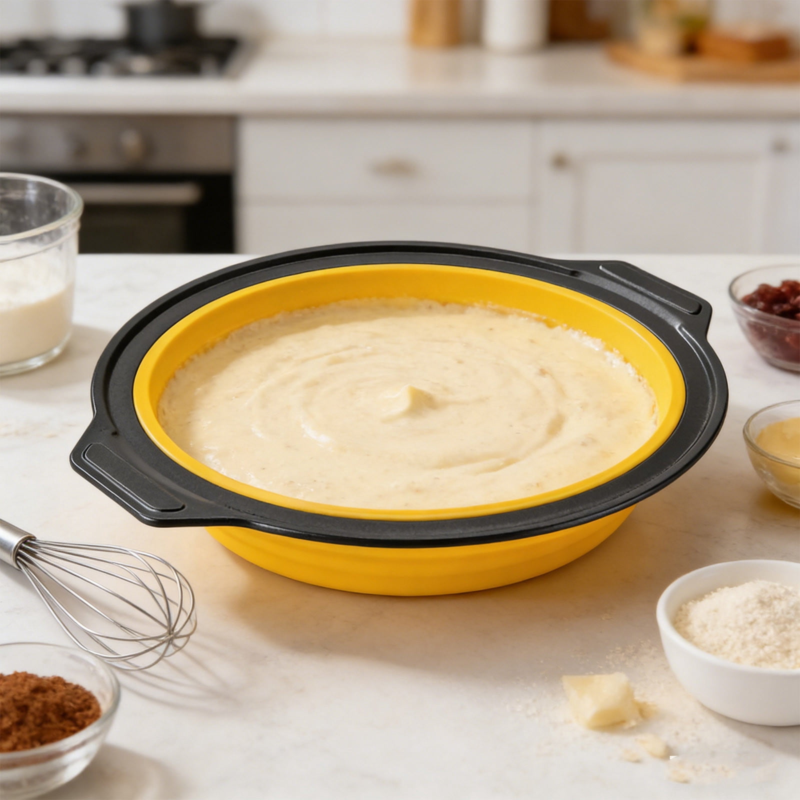 HOARBOEG Circular Cake Pan, Non Stick Baking Pan for Oven, 9x13 Inch ...