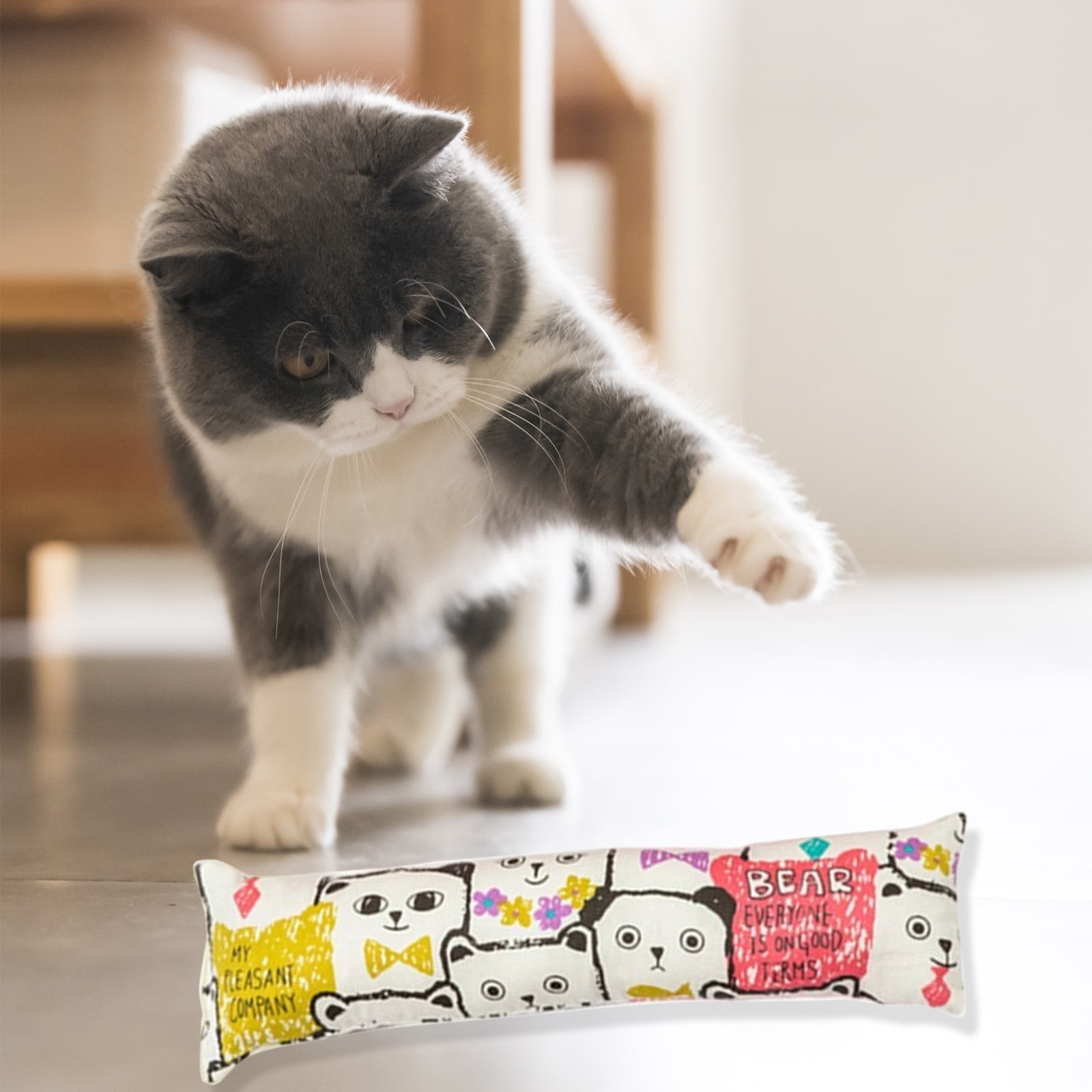 HOARBOEG Crinkly Paper Cat Toy Pillow, Interactive Chew & Scratch Toy ...