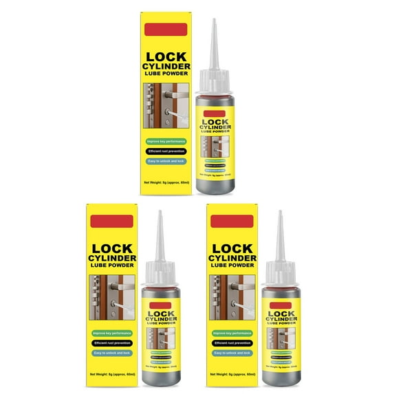 HOARBOEG Dry Powder Lock Cylinder Lubricant Spray - 3 Pack, Lock Key ...