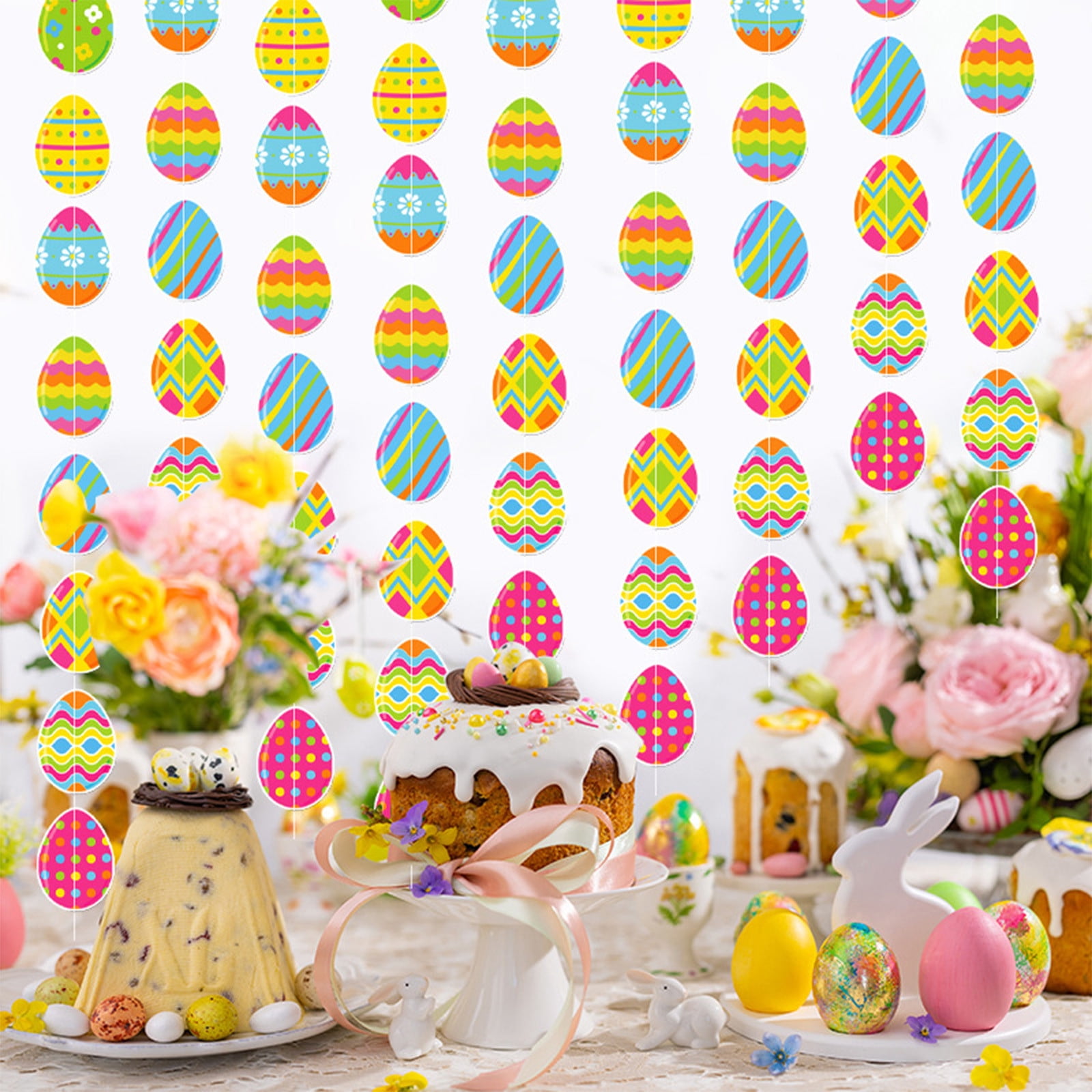 HOARBOEG Easter Egg Wreath Set Easter Decoration Hanging Tree ...