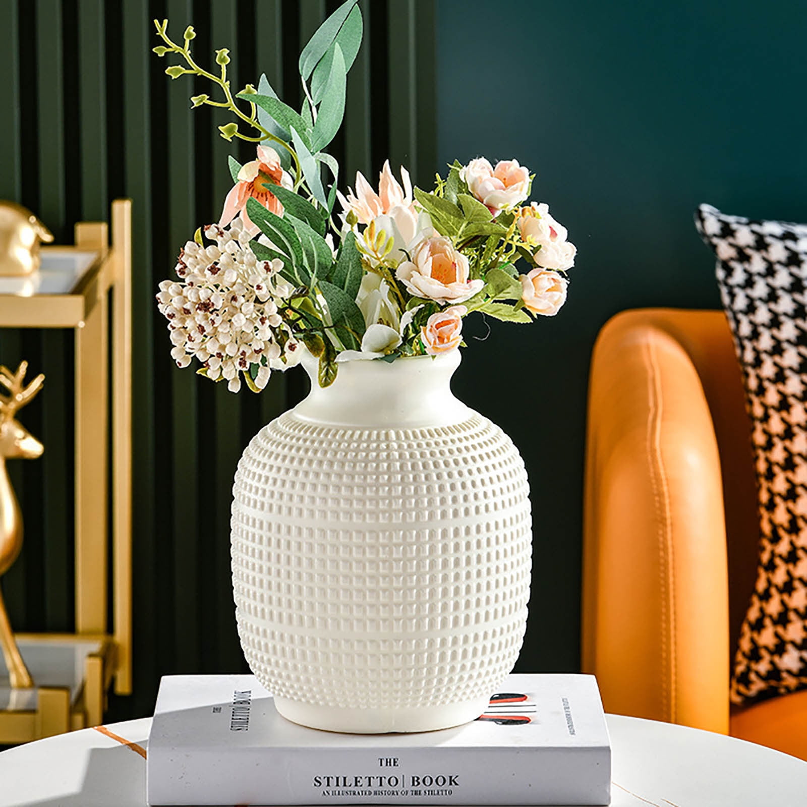 HOARBOEG European Modern Floor Vase - Large Plastic Flower Vase Plastic ...