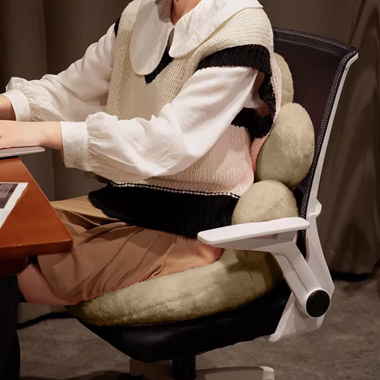 HOARBOEG Flower Shape Chair Pillow Cute Seat Cushions 19.69in Comfy ...