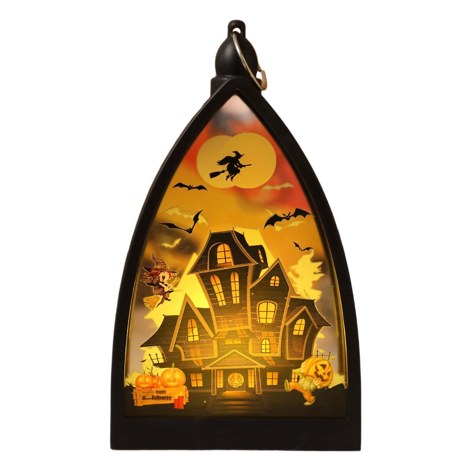 HOARBOEG Halloween LED Triangle Lantern, Halloween Decorative Lights ...