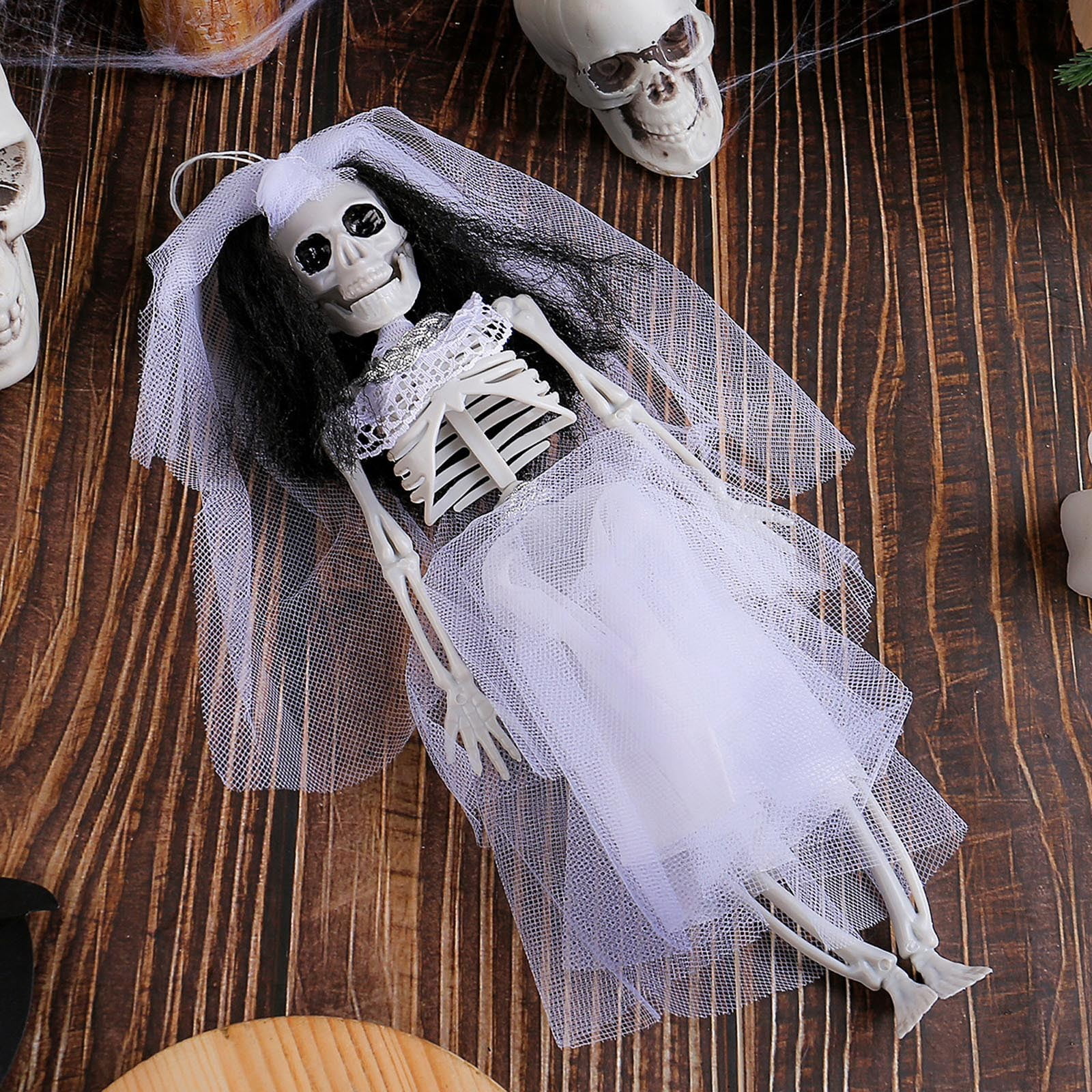 HOARBOEG Halloween Skeleton Bride & Groom Decor - Spooky Hanging Ghost ...