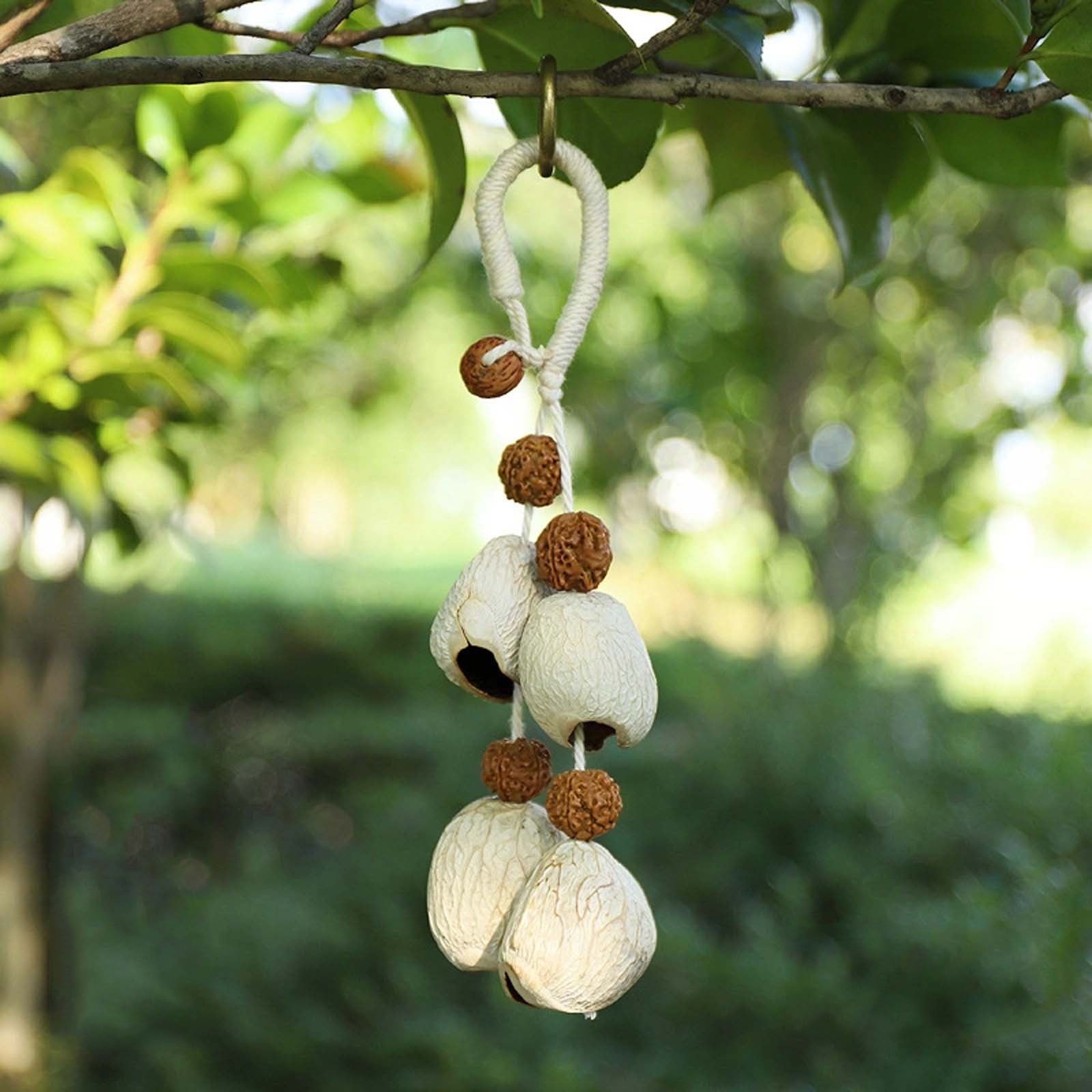 HOARBOEG Handmade Natural Nut Shell Wind Chimes & Bells, Wind Chimes ...