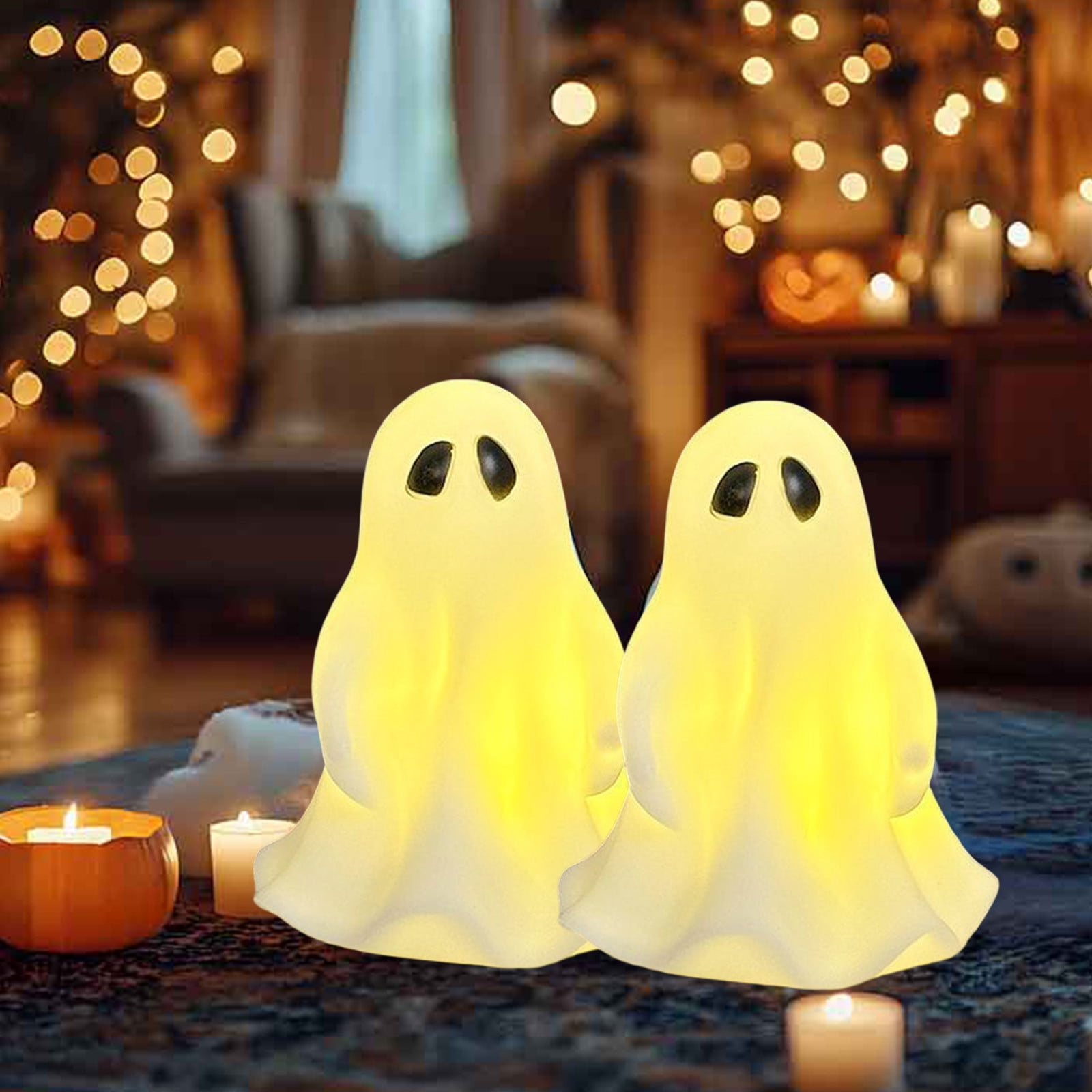 HOARBOEG LED Halloween Lantern Lights, Cute Ghost Night Light ...