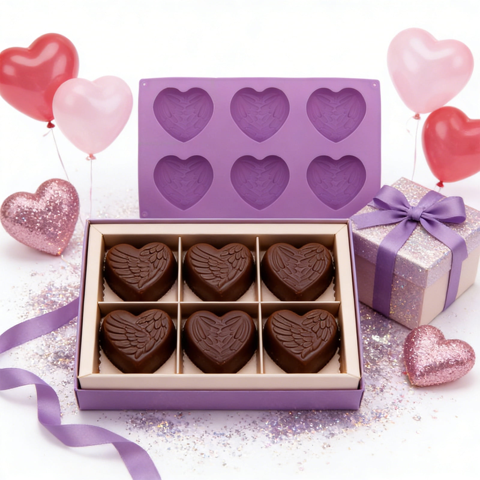 HOARBOEG LOVE Silicone Cake Molds, Valentine's Day Baking Set for ...