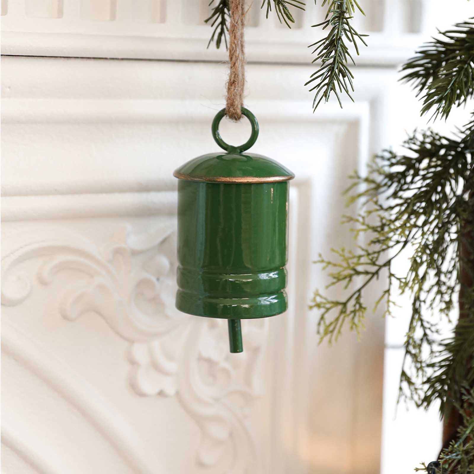 HOARBOEG Large Christmas Bells Ornament Set, Wrought Iron Holiday ...