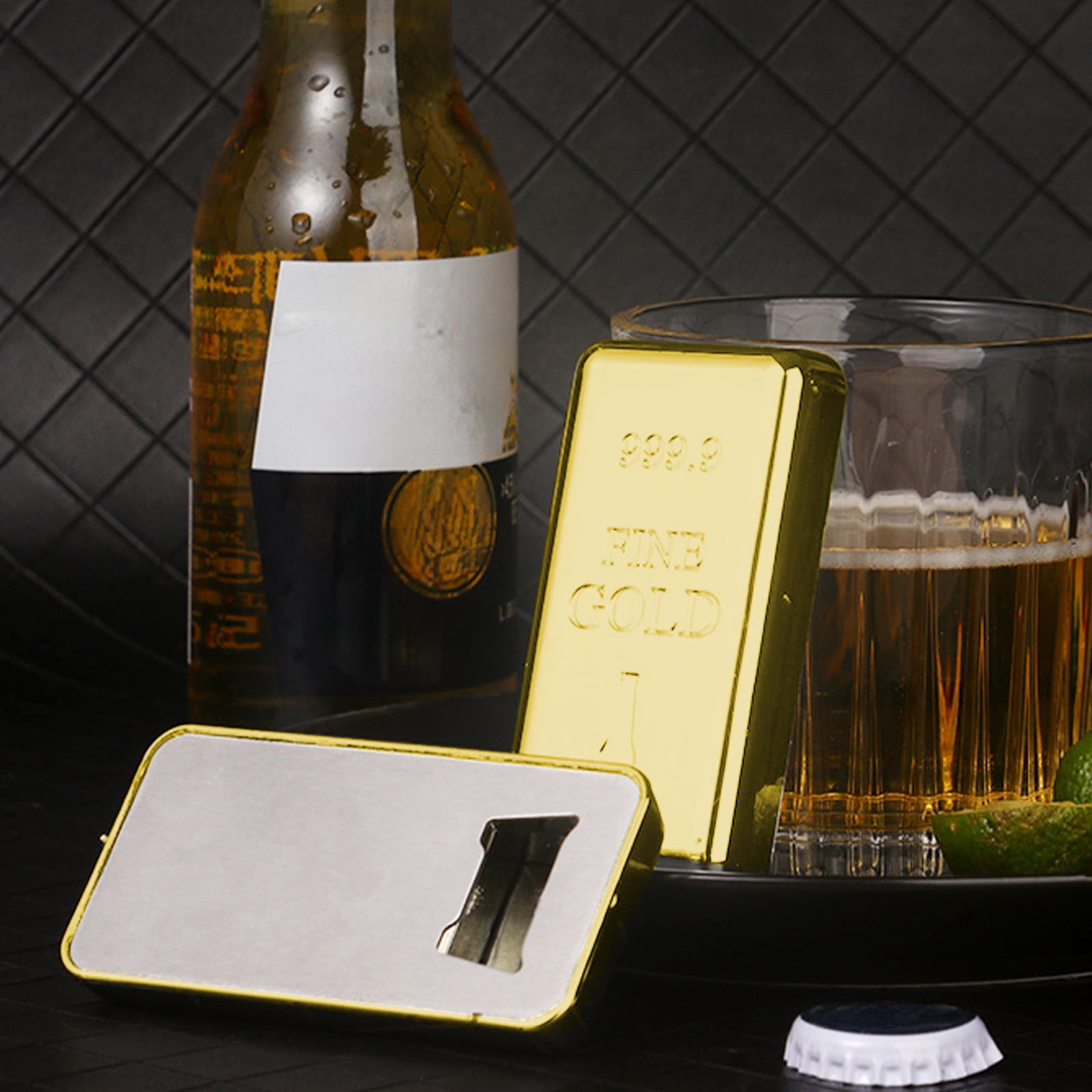 HOARBOEG Luxury Gold Brick Bottle Lmitation of BRICS Can Opener ...