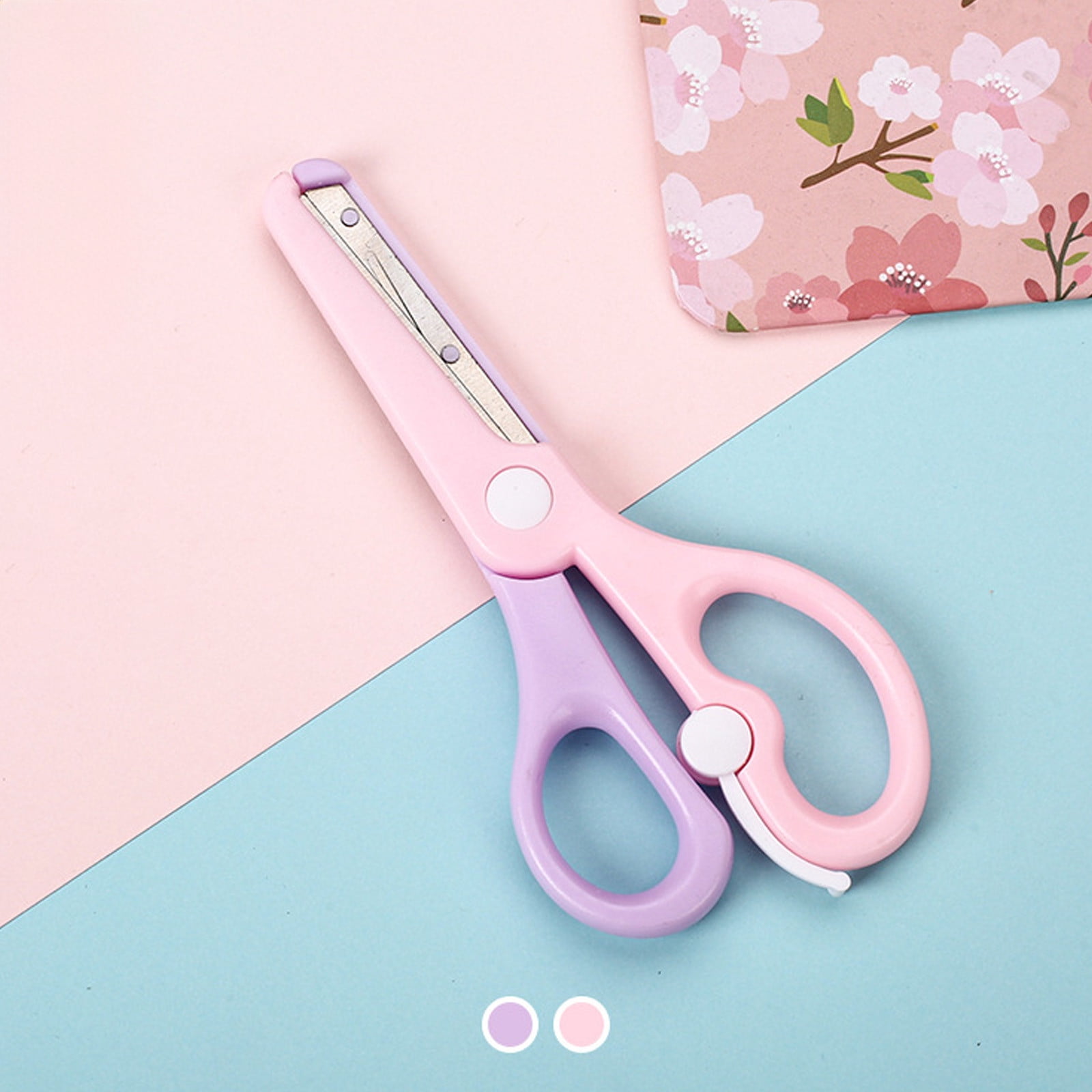 HOARBOEG Macaron Color Safety Scissors - 5.4*2.5in Plastic Toddler ...