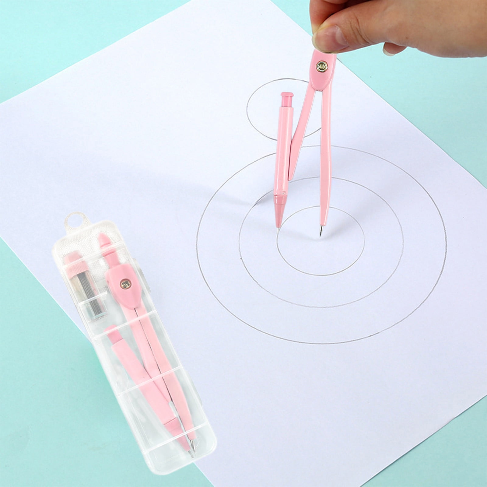 HOARBOEG Metal Compass for Geometry, Professional Drawing Compass with ...