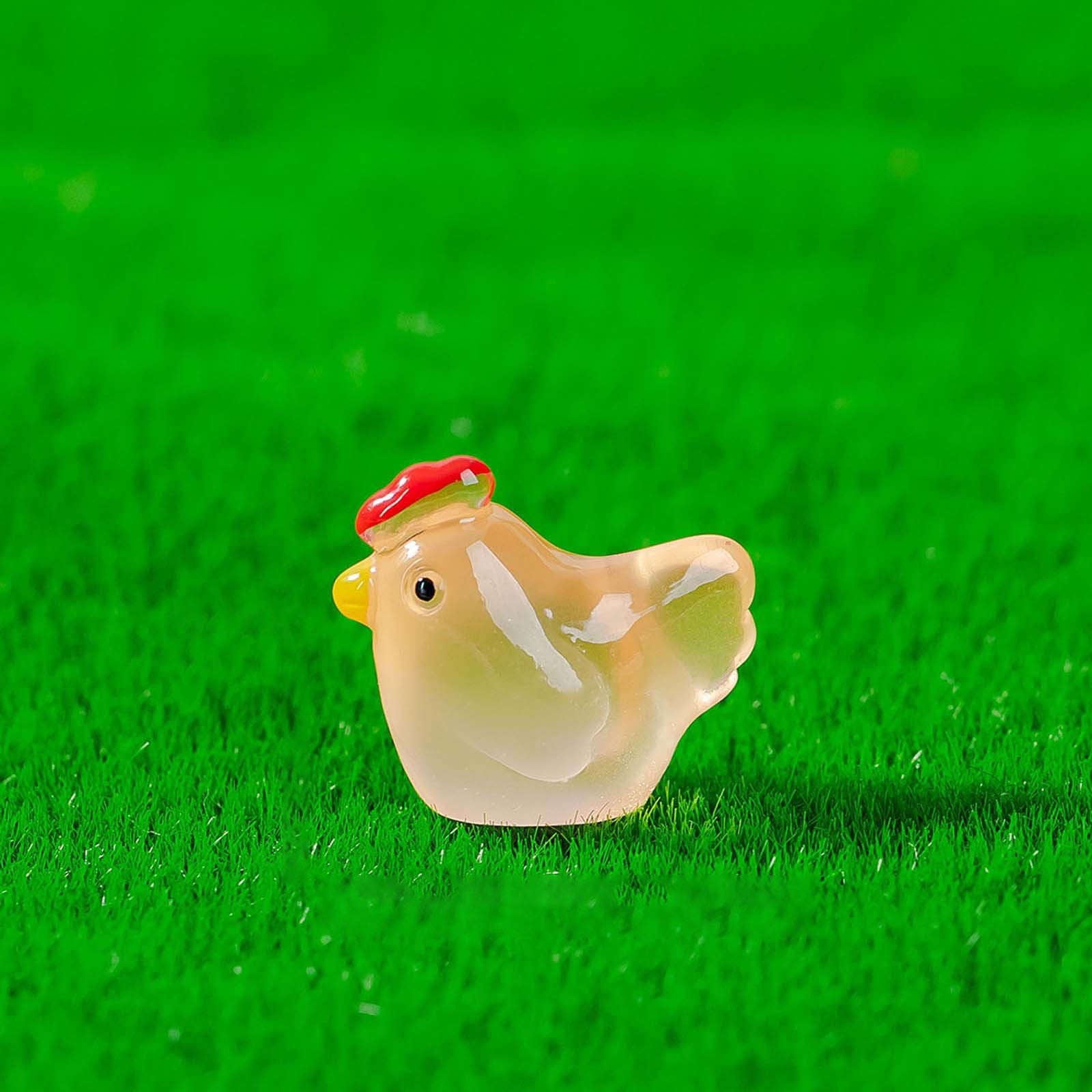 HOARBOEG Mini Resin Duck 1Pcs Luminous Tiny Ducks for Cute Miniature ...