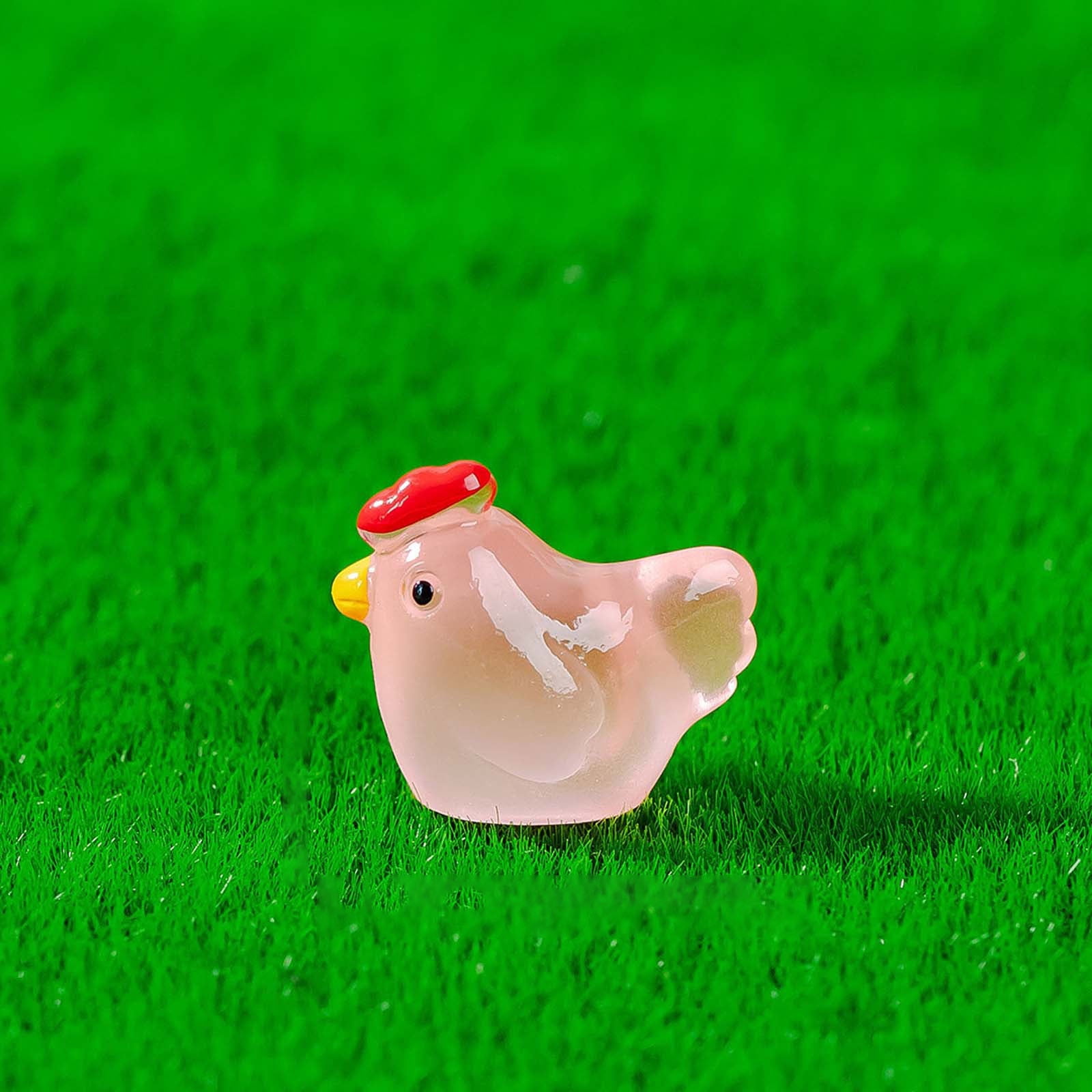 HOARBOEG Mini Resin Duck 1Pcs Luminous Tiny Ducks for Cute Miniature ...