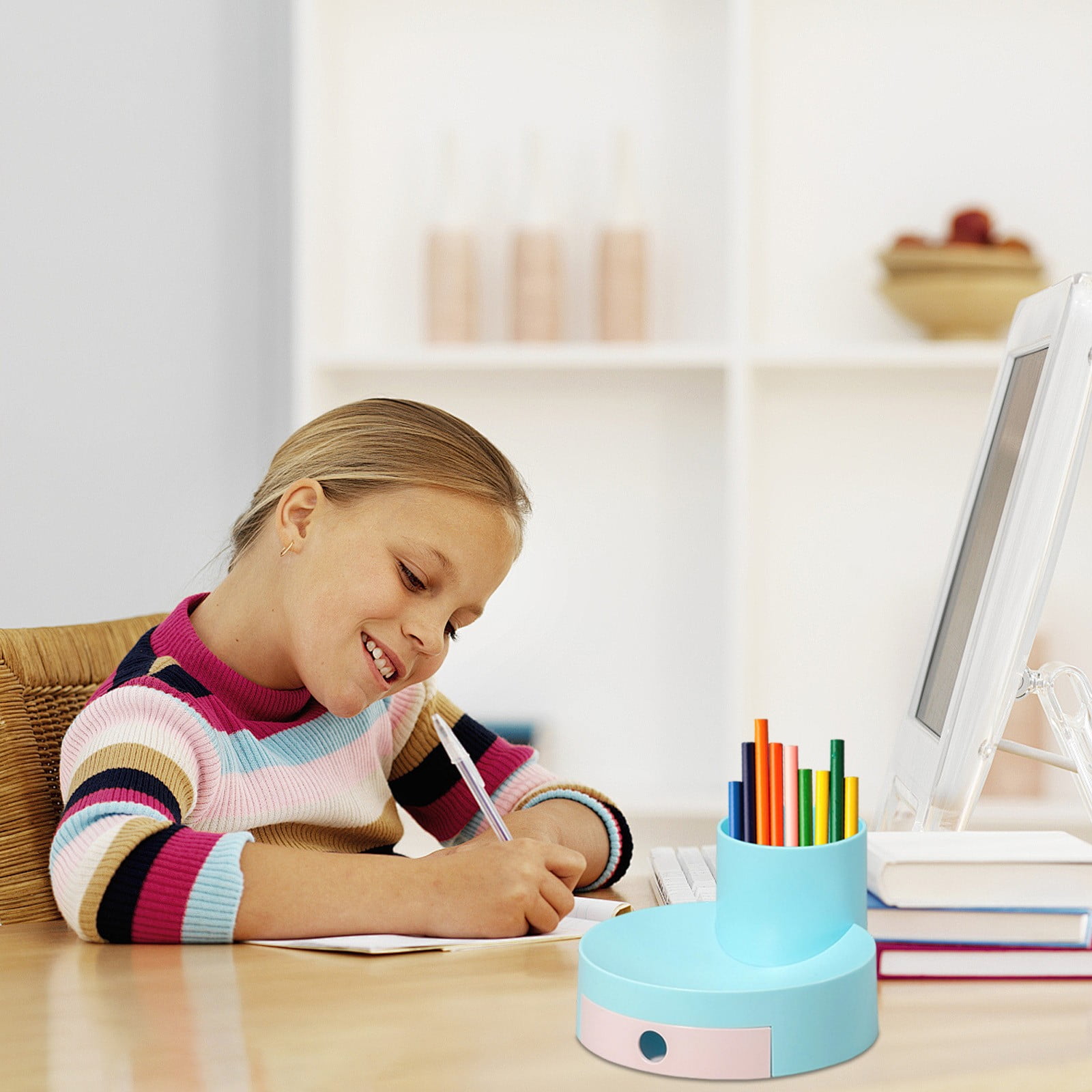 HOARBOEG Multi-Compartment Pen Holder Large Capacity Pencil Organizer ...