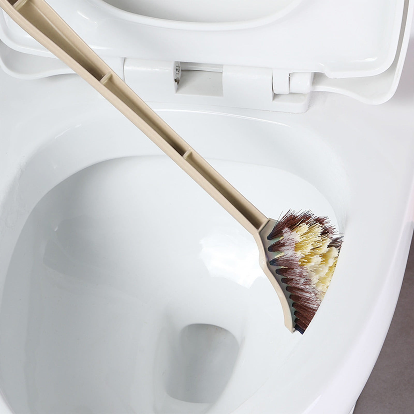 HOARBOEG Plastic Long Handle Toilet Bowl Brush Coarse Bristle Brush ...