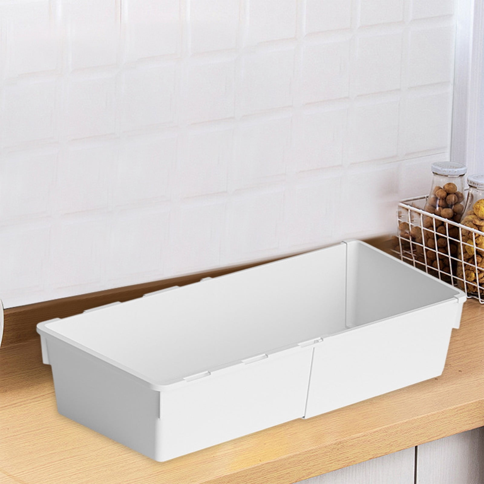 HOARBOEG Plastic Storage Bin - Expandable Kitchen & Cabinet Organizer ...