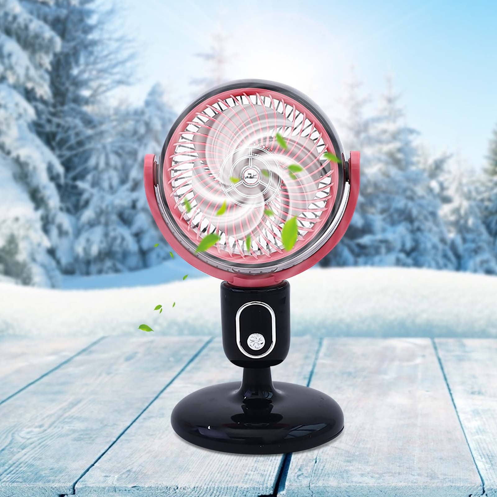 HOARBOEG Portable Fan Power Display Rechargeable Desk Fans USB Table ...