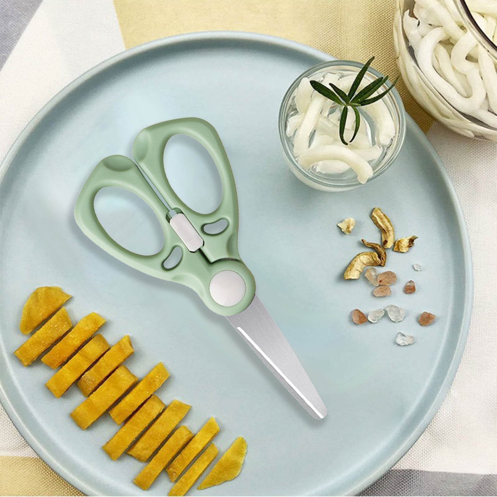 HOARBOEG Safe Kids Stainless Steel Scissors with Cover - Portable ...