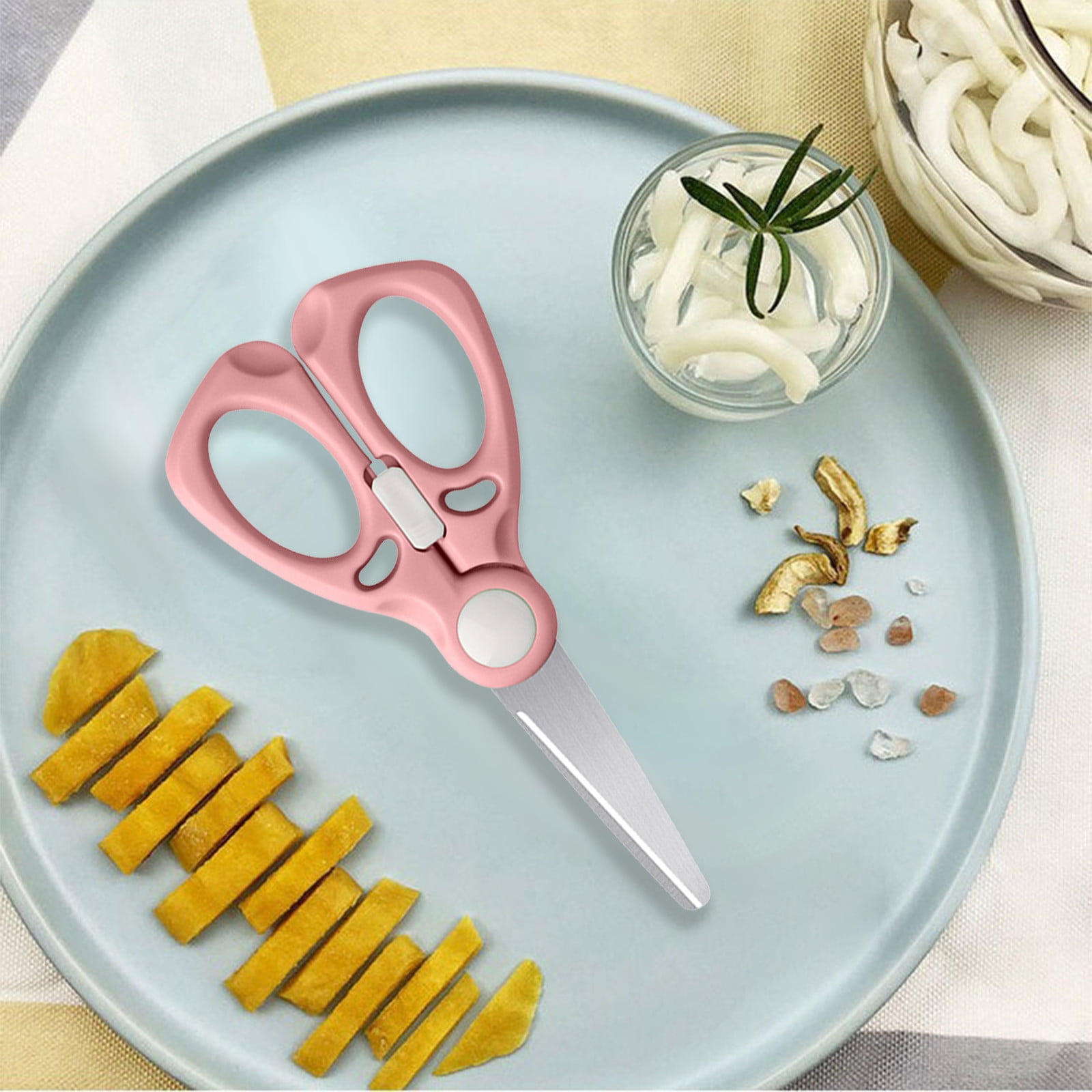 HOARBOEG Safe Kids Stainless Steel Scissors with Cover - Portable ...