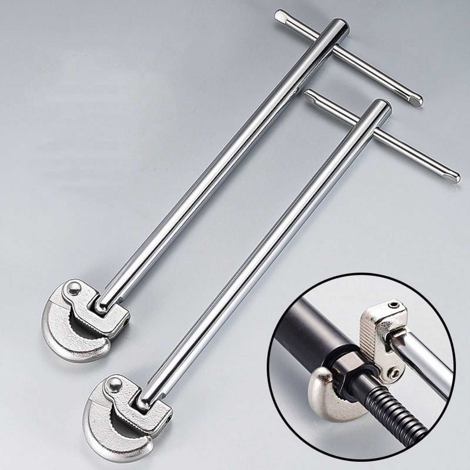 HOARBOEG Spring-Jaw Basin Wrench 15 Inch, Heavy-Duty Faucet Wrench with ...