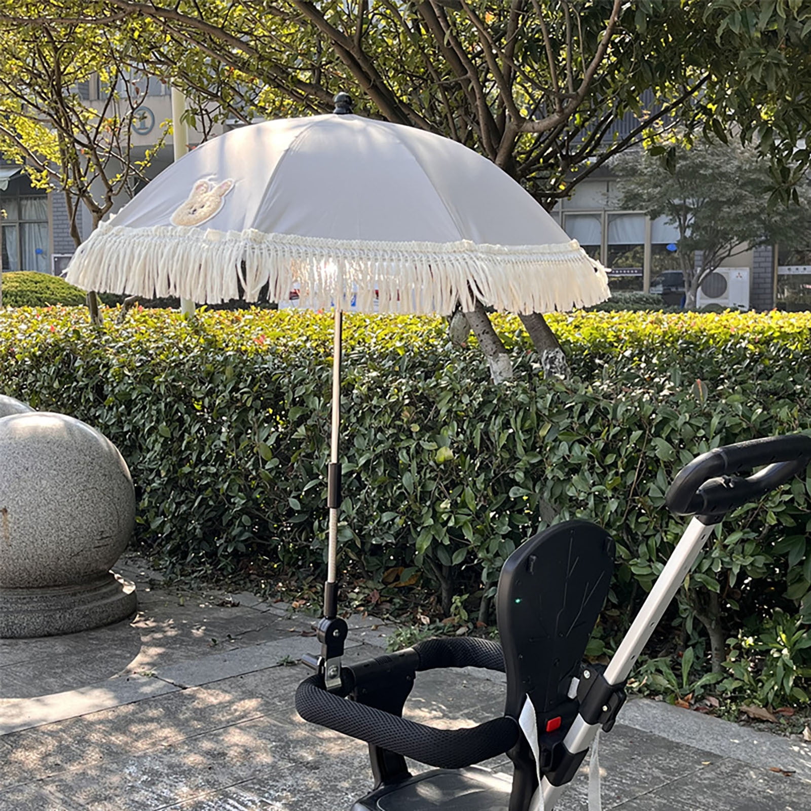HOARBOEG Stroller Sun Shade Umbrella with Adjustable Clamp - Foldable ...