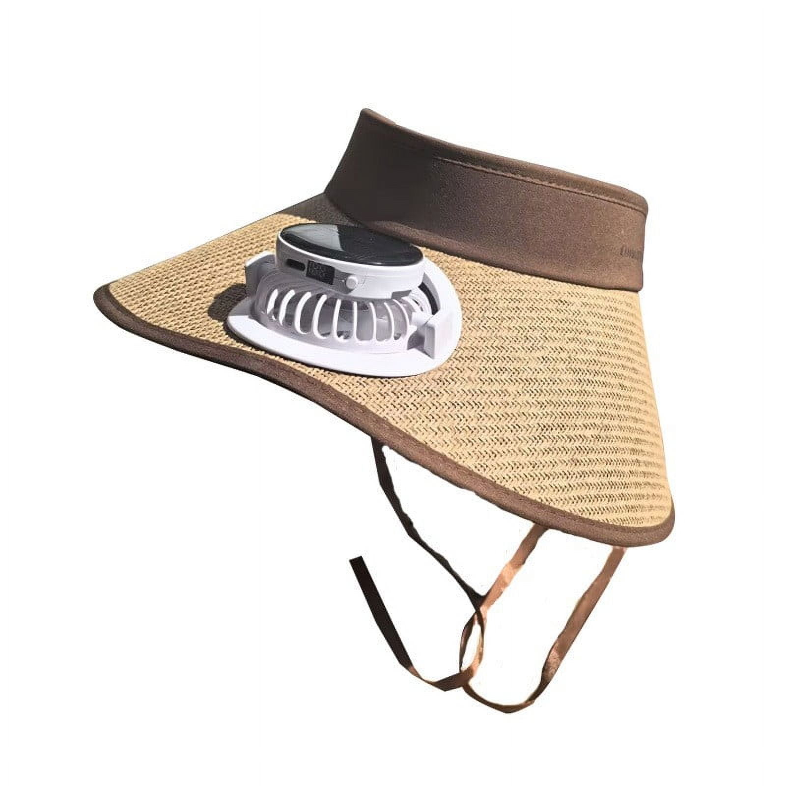 HOARBOEG Sun Visor Hats with Fan, Rechargeable Solar Fan Hat for ...