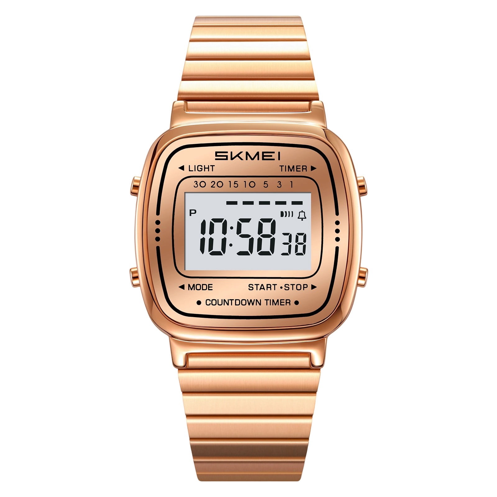 HOARBOEG Vintage Digital Watch for Men Women - Retro Stainless Steel ...