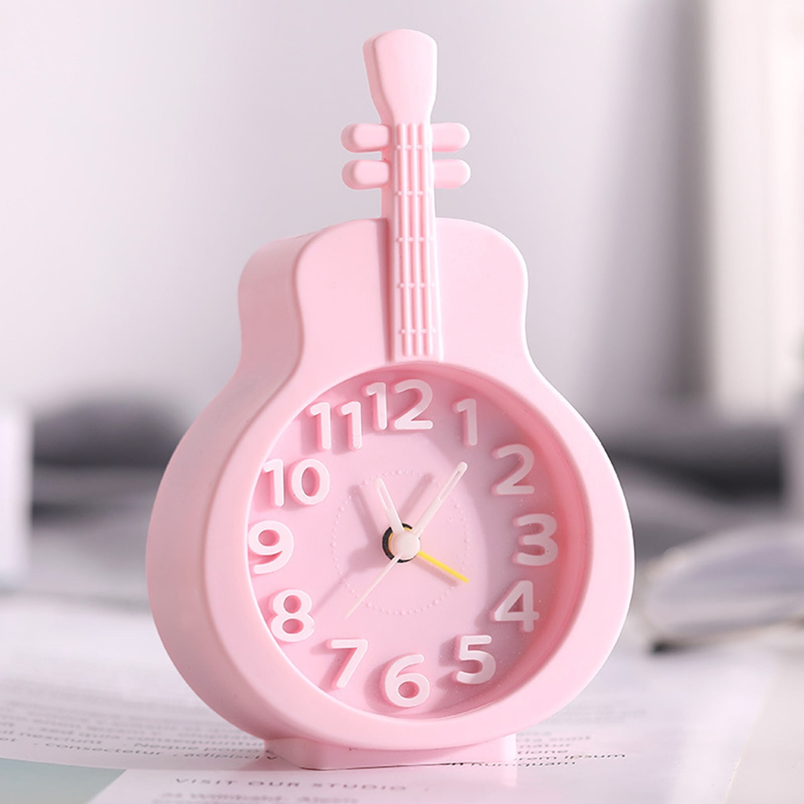 HOARBOEG Violin Design Analog Alarm Clock for Women, Cute Cartoon ...