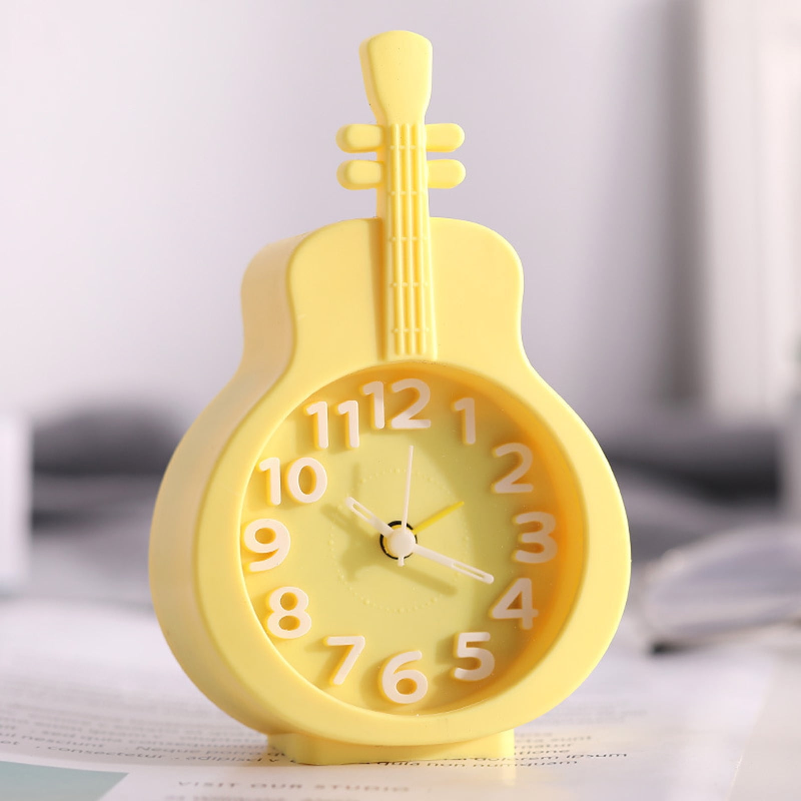 HOARBOEG Violin Design Analog Alarm Clock for Women, Cute Cartoon ...