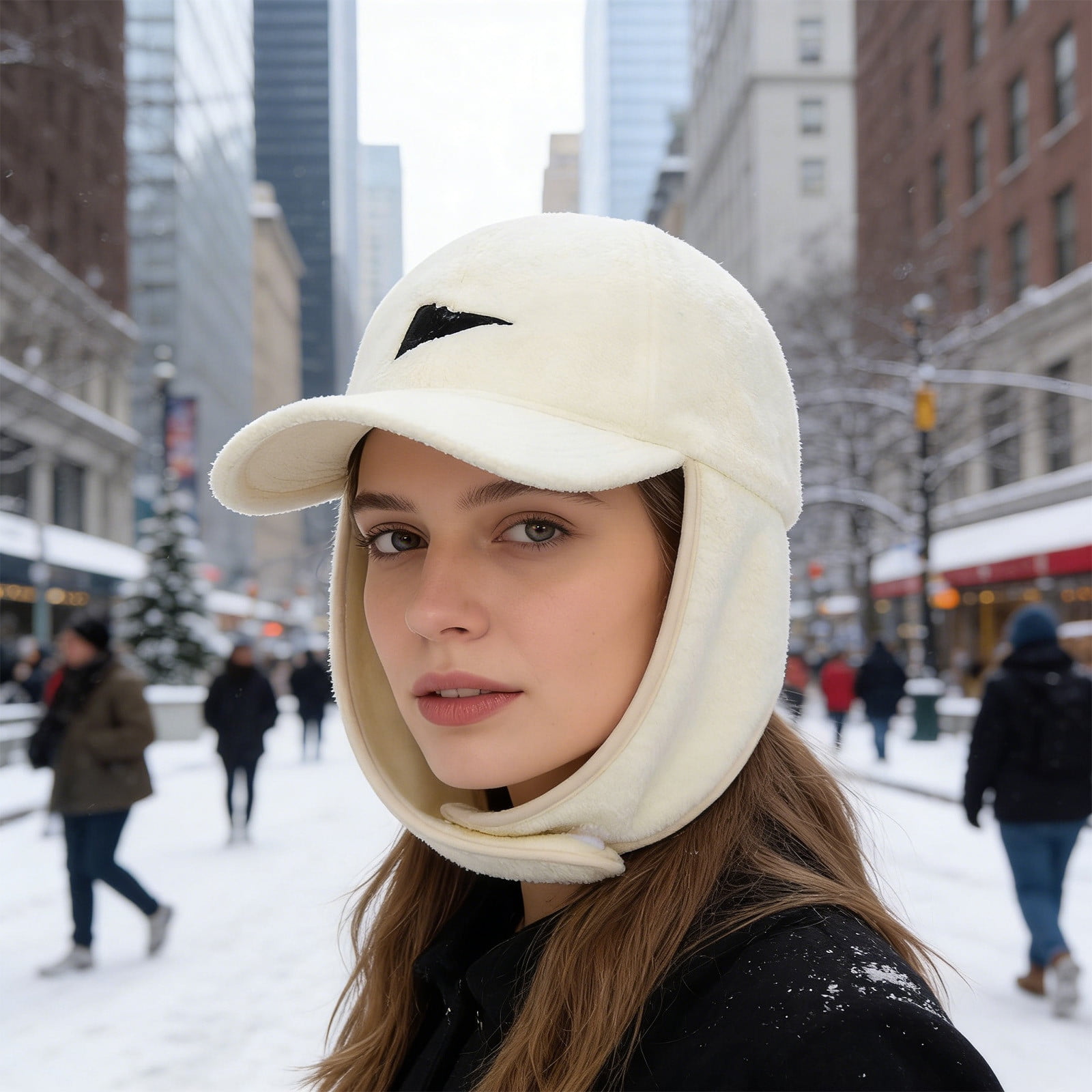 HOARBOEG Warm Ear Flap Hat for Men and Women, Winter Beanie with Visor ...