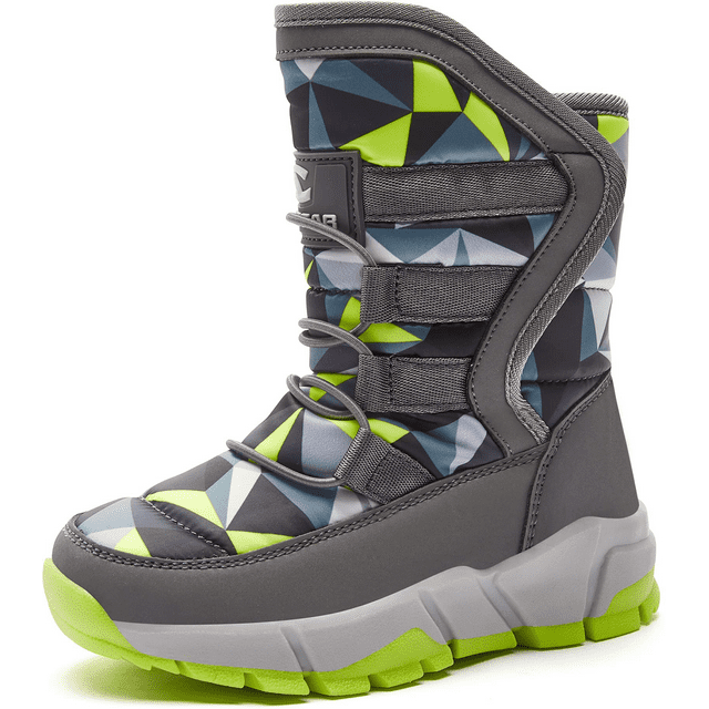 HOBIBEAR Boys & Girls Waterproof Snow Boots, Warm Outdoor Winter Shoes ...