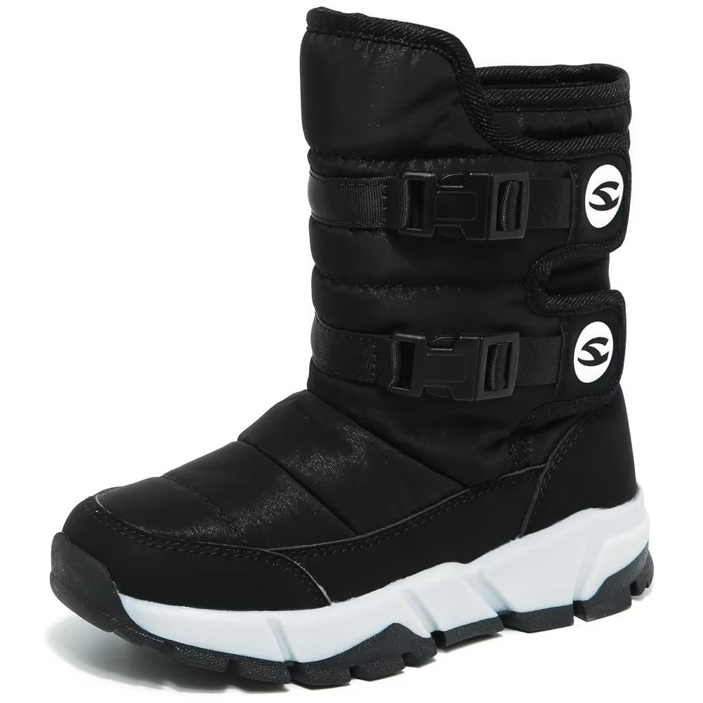 HOBIBEAR Boys Snow Boots Winter Waterproof Slip Resistant Shoes Deep ...