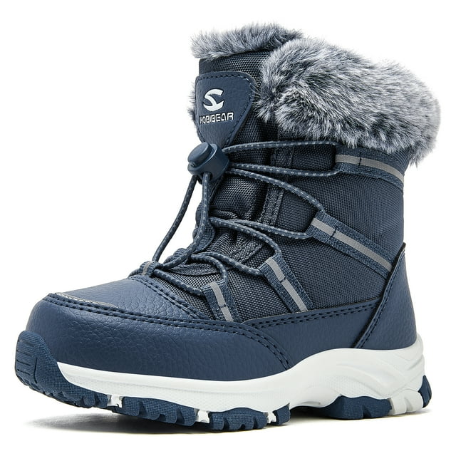 HOBIBEAR Boys Toddler Snow Boots Waterproof Slip Resistant Outdoor ...