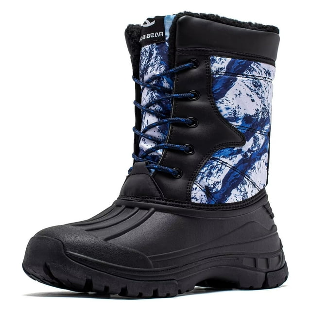 HOBIBEAR Boys' Waterproof Winter Snow Boots with Insulation for Cold ...