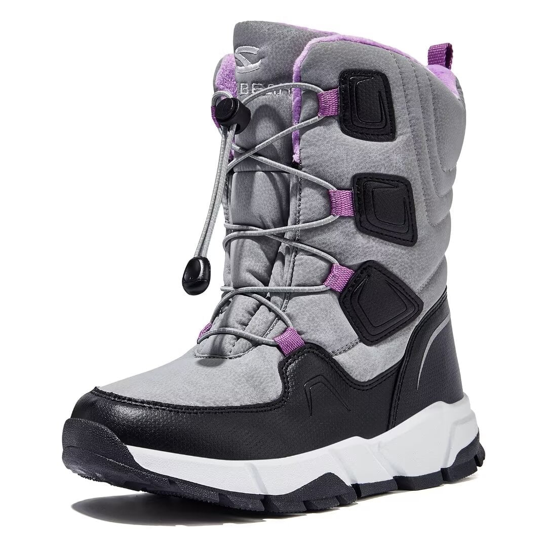 HOBIBEAR Kids Snow Boots Boys Girls Mid Calf Waterproof Warm Faux Fur ...