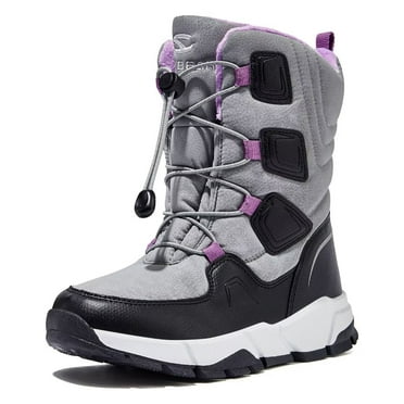 HOBIBEAR Boys' Insulated Waterproof Winter Snow Boots for Kids, Youth ...