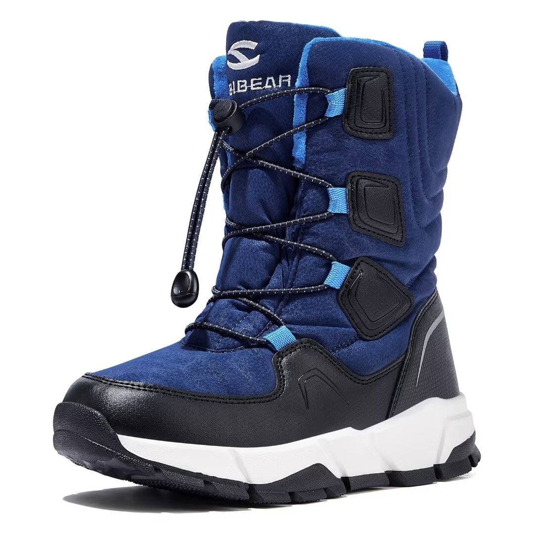 HOBIBEAR Kids Snow Boots Boys Girls Mid Calf Waterproof Warm Faux Fur ...
