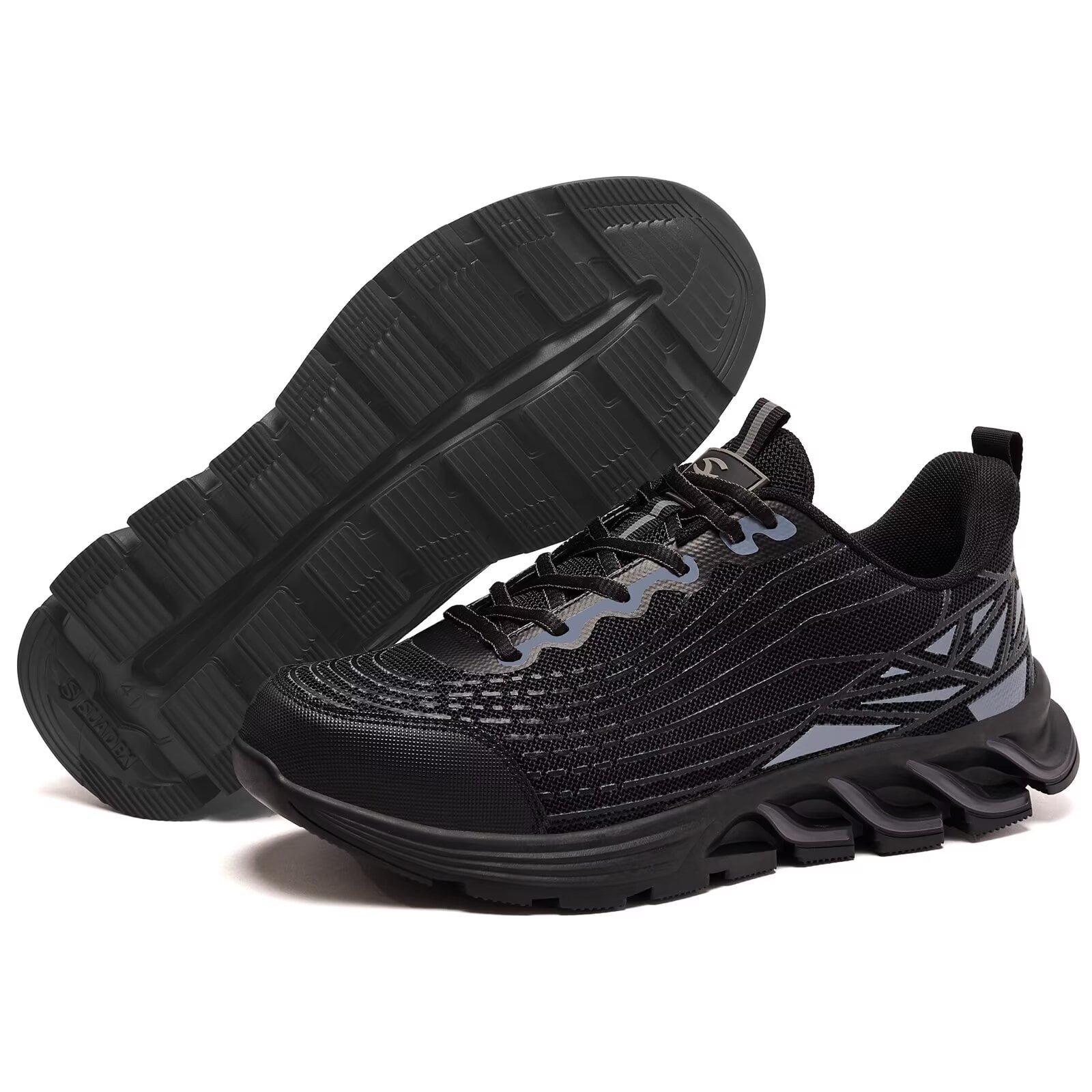 HOBIBEAR Steel Toe Shoes Durable Slip-Resistant Safety Work Shoes with ...