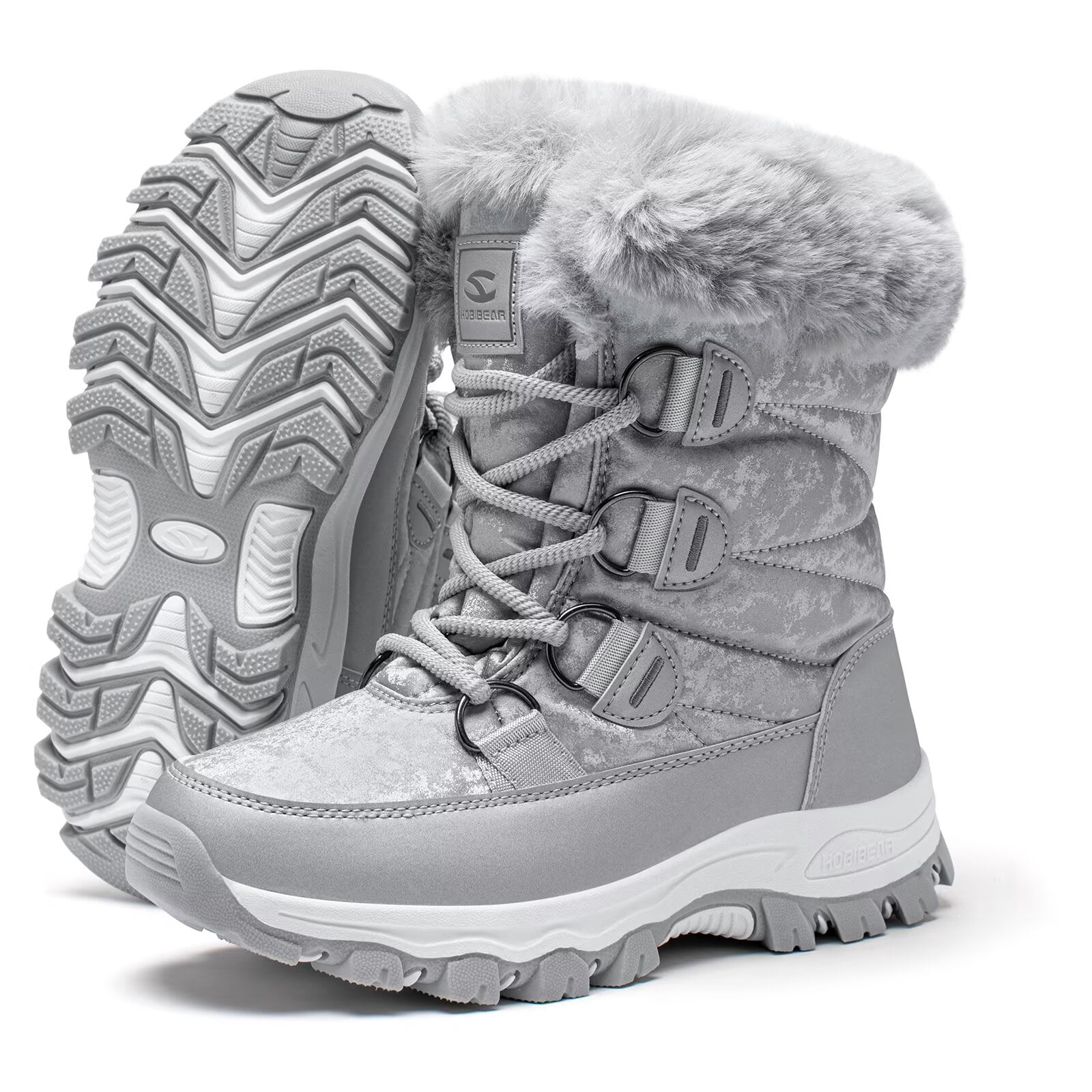 HOBIBEAR Women's Snow Boots Warm Insulated Faux Fur Lined Waterproof ...