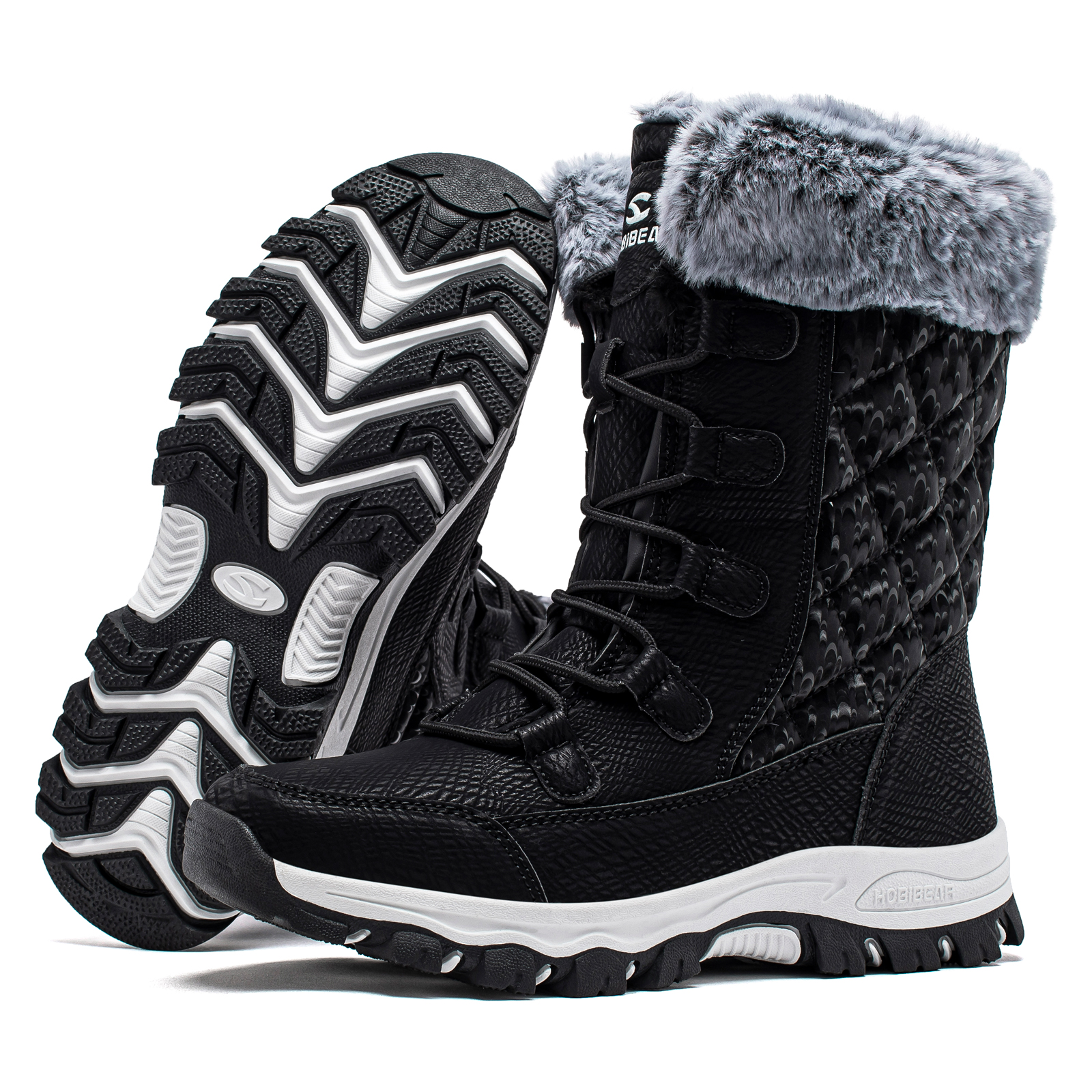 Women Winter Warm Shoes Waterproof Comfortable Mid Calf Outdoor Snow ...