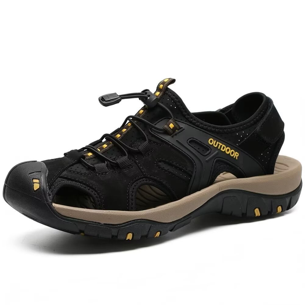 Hobibear Men's Hiking Sandals, Closed-Toe Outdoor Water Shoes, Durable ...