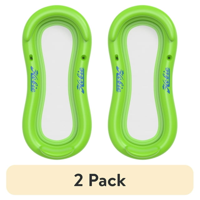 (2 pack) Hobie Inflatable Lime Green Float Lounger with Neck & Foot ...