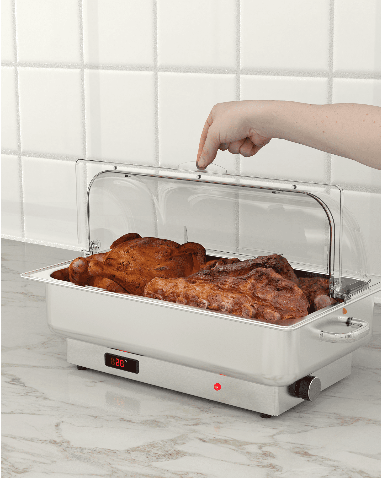 HOBLOC Electric Chafing Dish Set with Temperature Control Buffet Set ...