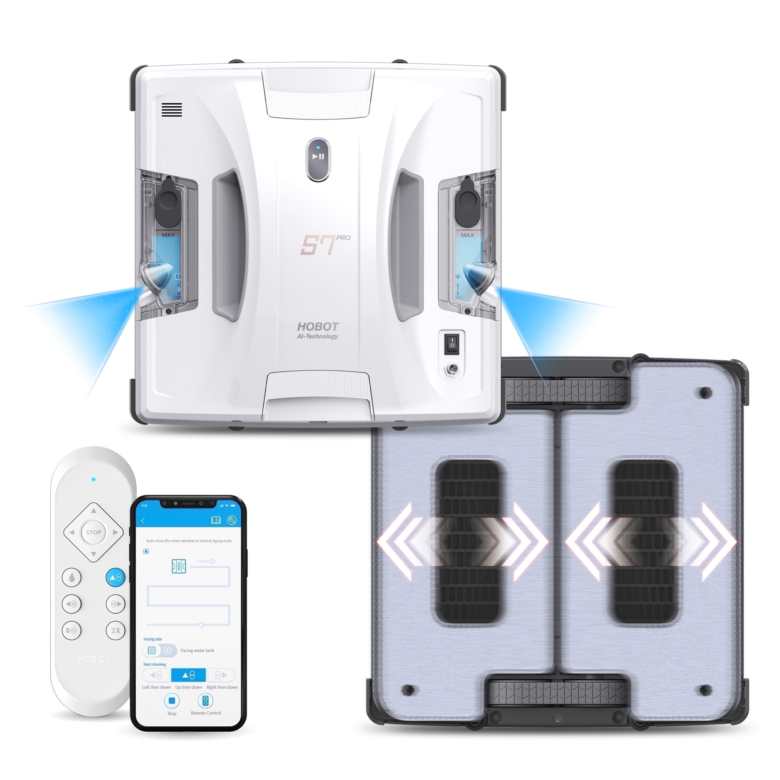 HOBOT S7 Pro Dual Mop Polish Hand Wiping Tec Window Cleaning Robot, App ...
