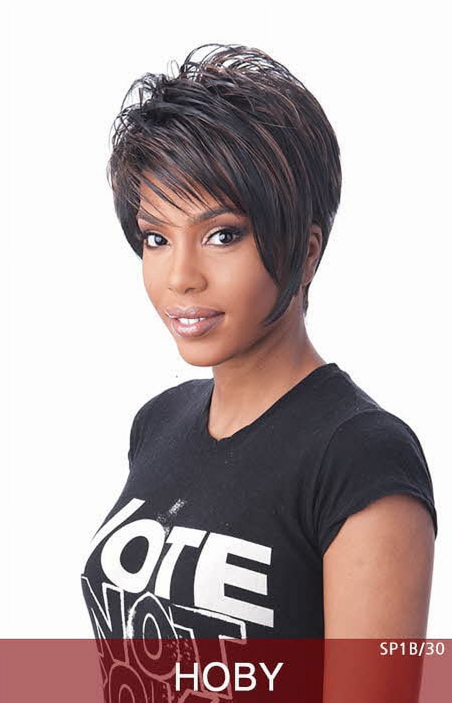 HOBY - VANESSA SYNTHETIC WIG SHORT STRAIGHT WIG [SP4/30(MED BROWN/LIGHT ...