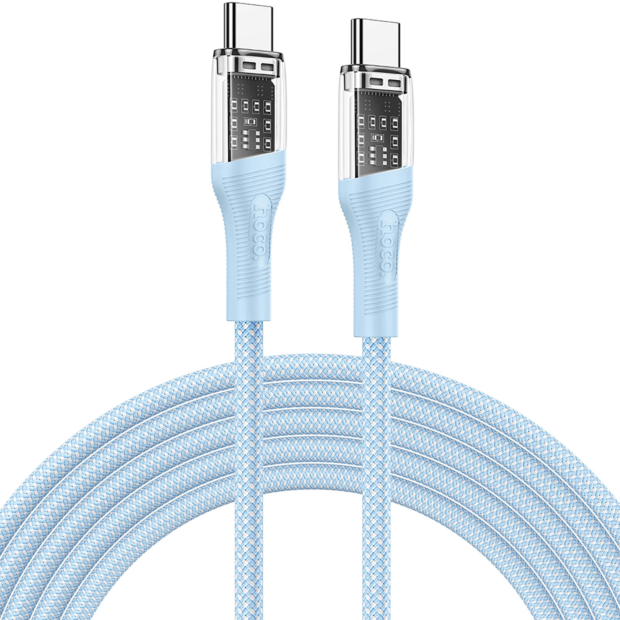 HOCO USB-C to USB-C Cable Transparent 60W Fast Charging Type C Data ...