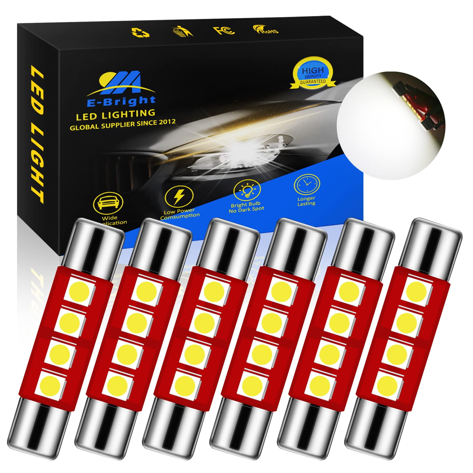 HOCOLO Black Smoked Lens RRF12 White LED Cab Roof Top Marker Lamp Clearance Running Light ...