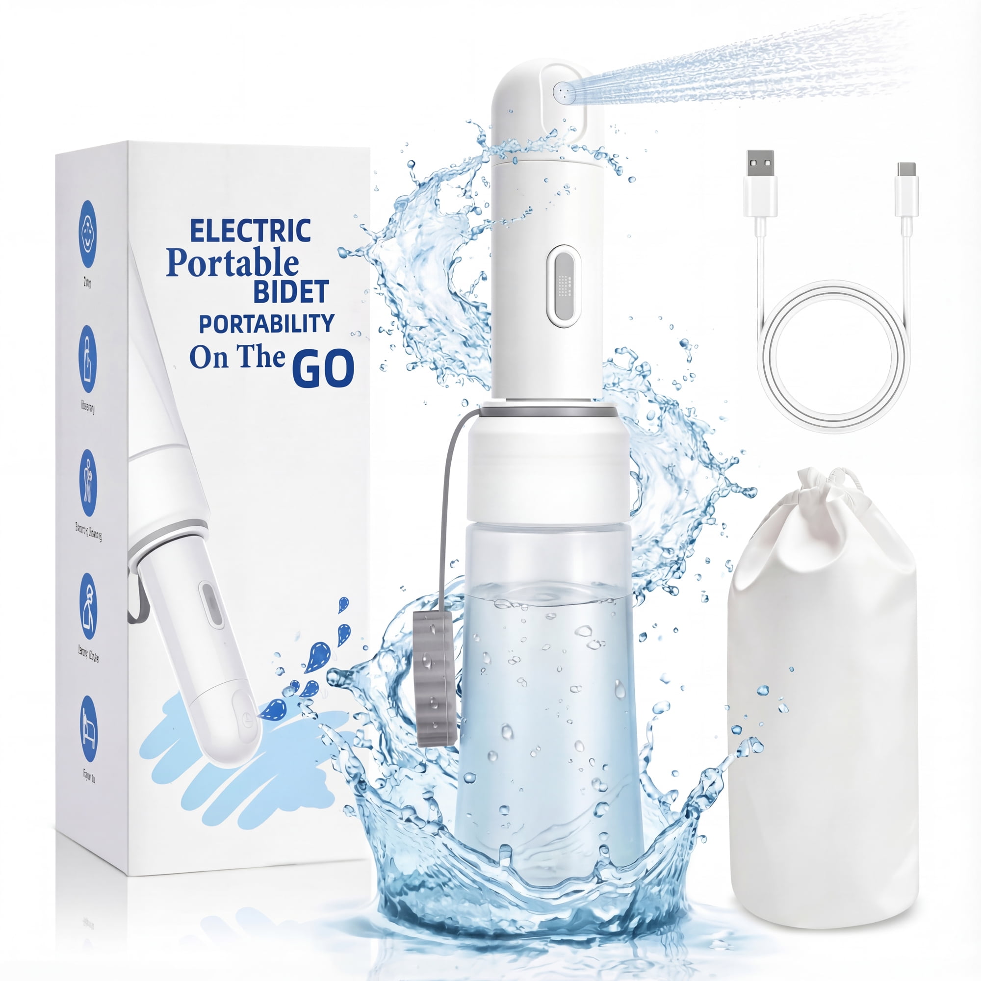 HODVIT Electric Portable Bidet for Travel, Personal Hygiene and ...