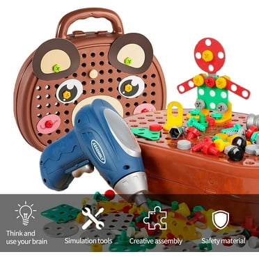 Kids Tool Set with Toy Drill, Toy Tool Box, Construction Tools, Pretend ...